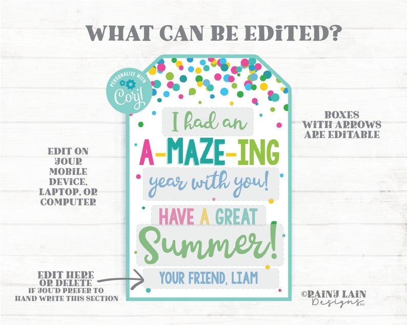 A-maze-ing School Year Tags Have a Great Summer Favor Maze - Etsy