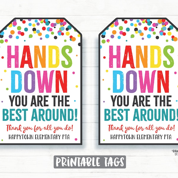 Hands Down You're the Best Around Tag Hand Sanitizer Gift - 60+ Gift ...
