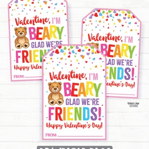 Bear Valentine, Beary Glad We're Friends Valentine, Gummy Bears ...