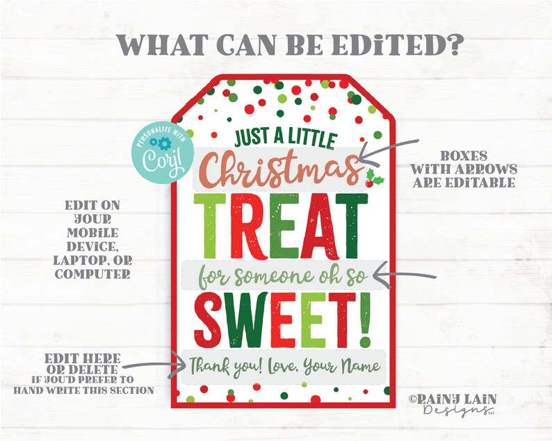 Christmas Treat for Someone Oh so Sweet Tag Holiday Appreciation Gift ...