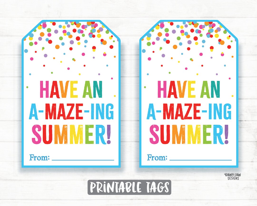 Have an A-maze-ing Summer Tags, Maze Tag Maze Gift Tags Year End Gift ...