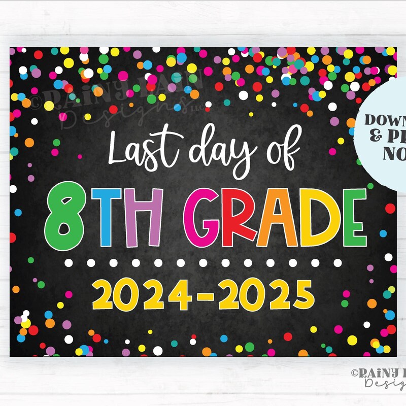 First Day of 8th Grade - Etsy
