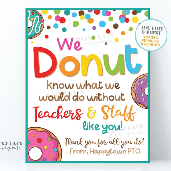 Donut Know What We Would Do Without You - Etsy