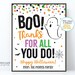 Boo Thanks for All You Do Sign Halloween Thank You Gift Lounge Room ...