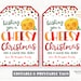 Cheese Gift Tag Wishing You Cheesy Christmas Grate New Year Holiday ...