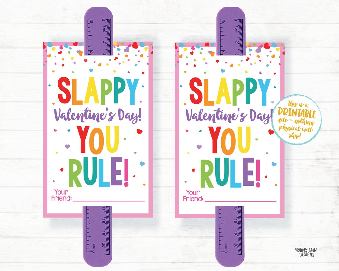 Slappy Valentine's Day You Rule Valentine, Slap Bracelet Ruler Slap ...