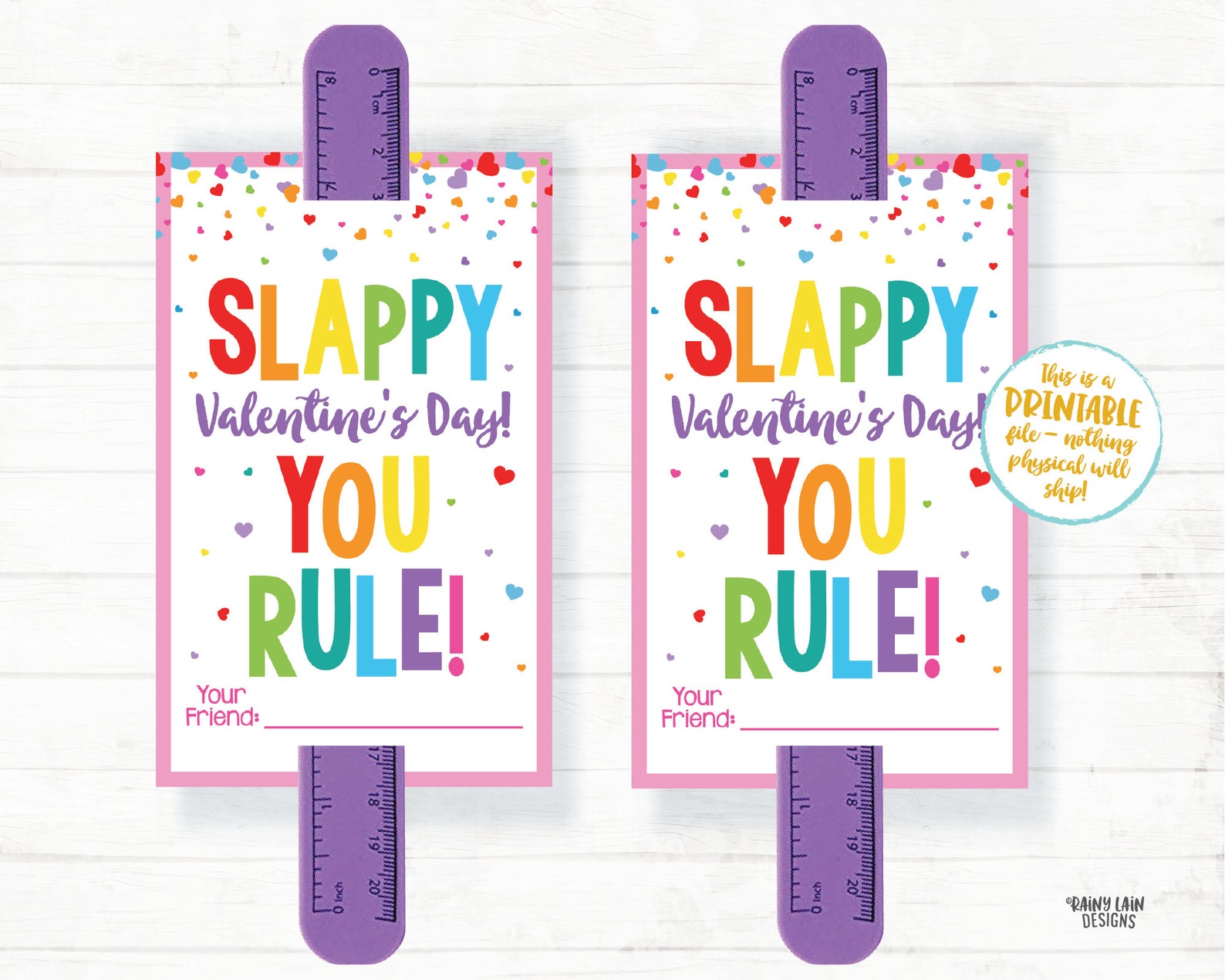 Slappy Valentine's Day You Rule Valentine Slap Bracelet | Etsy