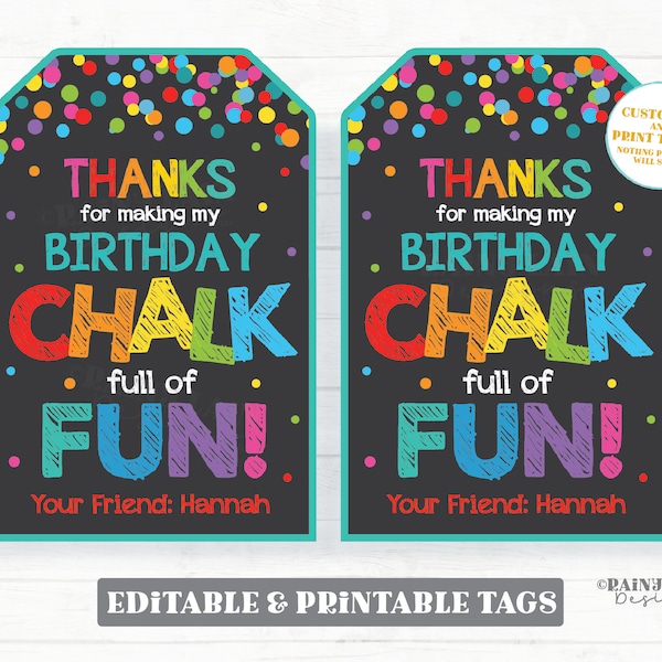 Party Favor Tags - Etsy