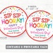 Straw Valentine, Sip Sip Hooray Happy Valentine's Day Tag, Silly Crazy ...