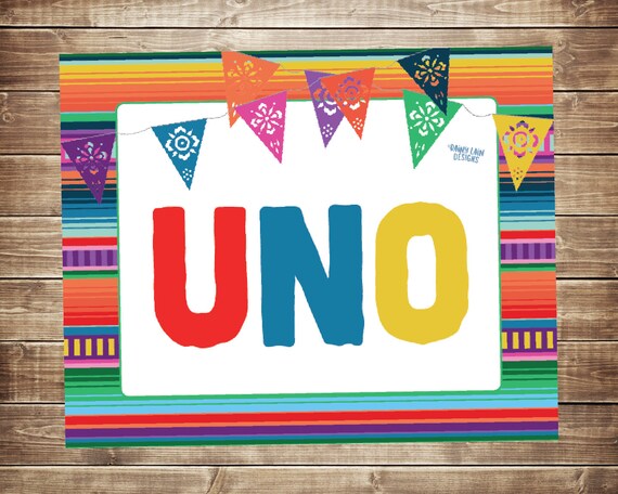 UNO First Fiesta Sign Uno Sign Printable Mexican Fiesta - Etsy