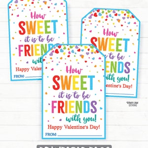 How Sweet It is to Be Friends With You Valentine Sweet Treat | Etsy