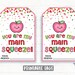 Main Squeeze Valentine Tags, Applesauce Valentine, Apple Sauce ...