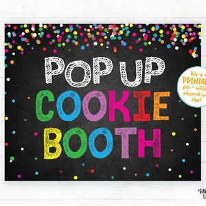 Pop up Cookie Booth Sign, Cookie Booth Printable Cookie Sign, Cookies ...