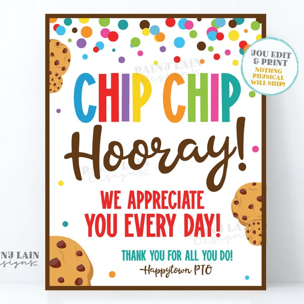 Chip Chip Hooray Staff Appreciation - Etsy UK