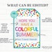 Colorful Summer Gift Tag, End of School Year, Crayons, Markers, Paint ...