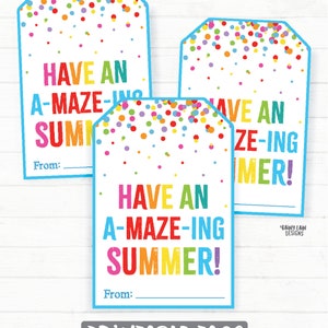Have an A-maze-ing Summer Tags, Maze Tag Maze Gift Tags Year End Gift ...