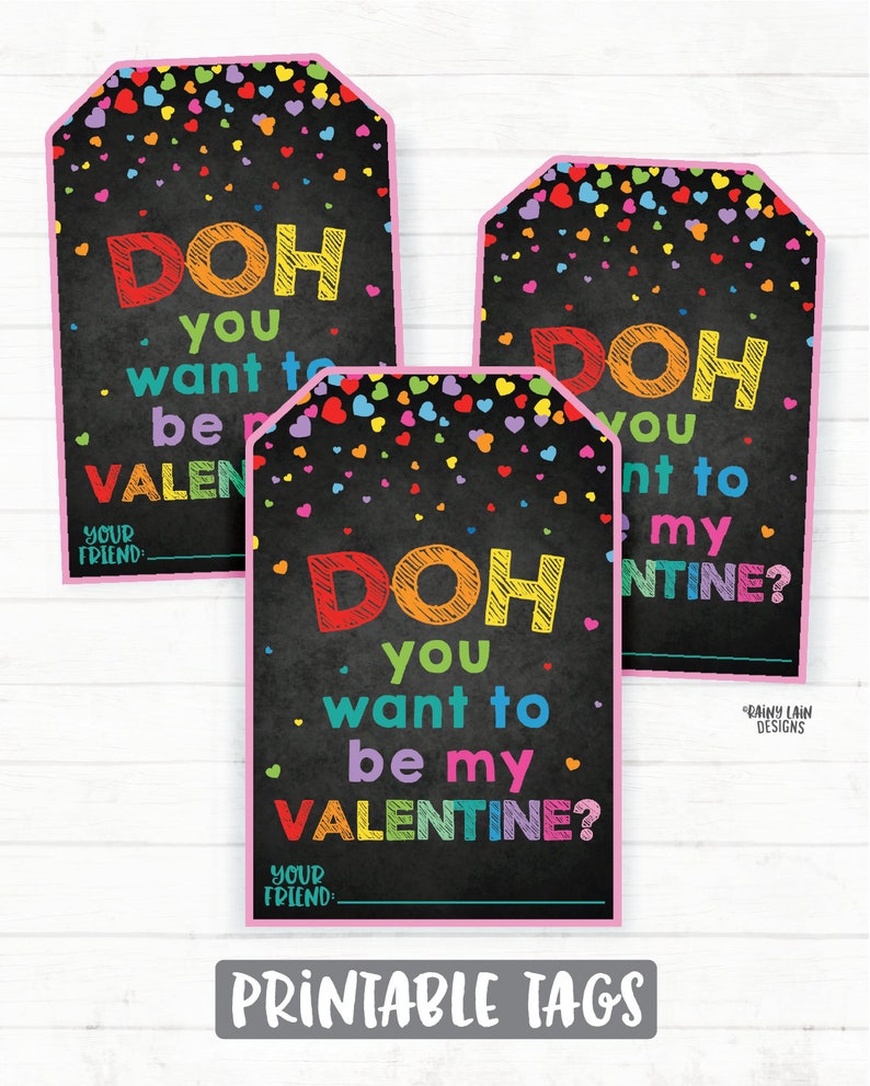 Play Dough Valentine Doh You Want to Be My Valentine Doh - Etsy