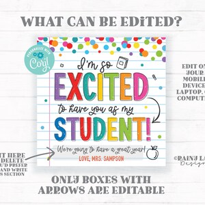 First Day of School Gift Tag for Student, First Day of School Student ...
