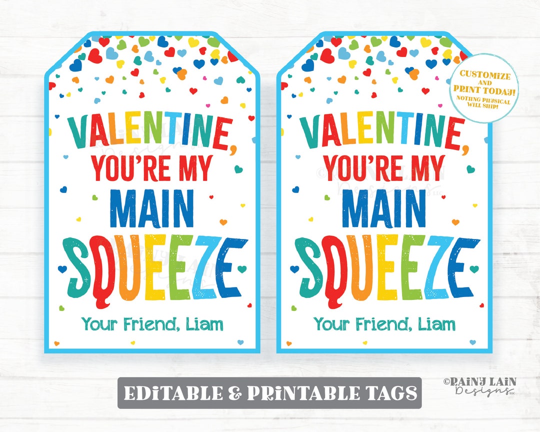 Main Squeeze Valentine, Squishies Valentine, Squishy Toy, Applesauce ...