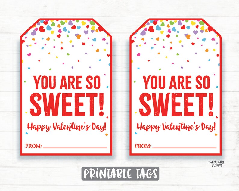 Sweet Valentine so Sweet Valentine Tag You Are so Sweet - Etsy