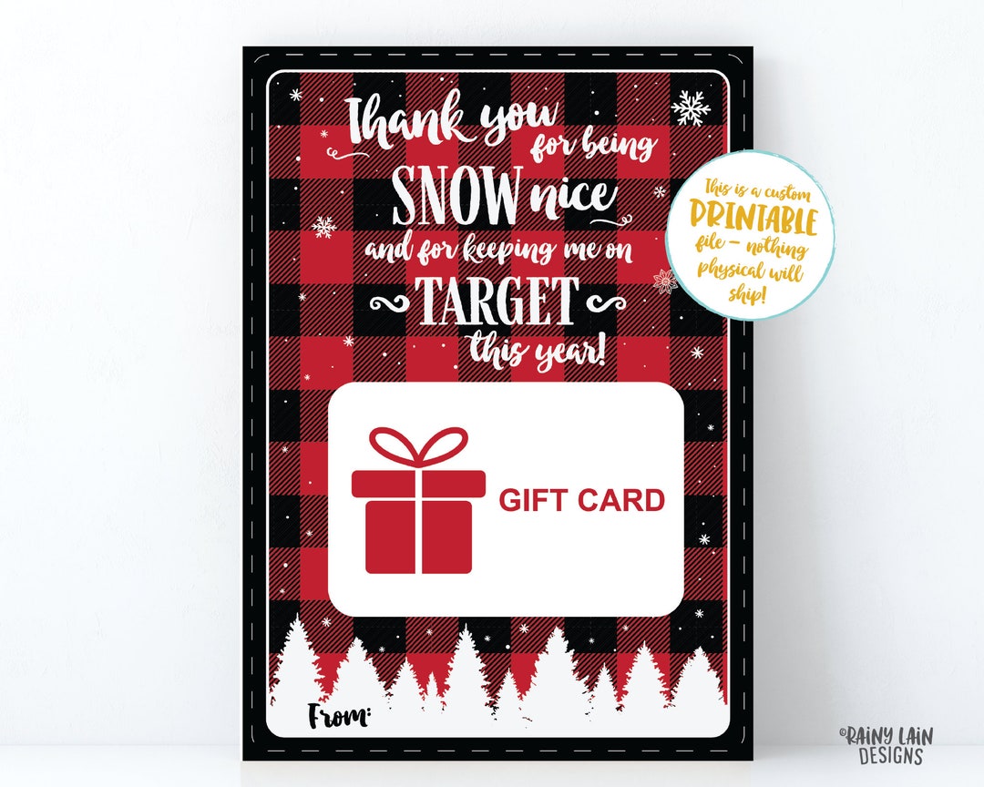 Christmas Gift Card Holder, Keeping Me on Target Gift Card Holder, Snow ...