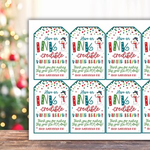 Teacher Gift Pen, Winter Break Classroom Gift Tag, Editable in Canva - Etsy