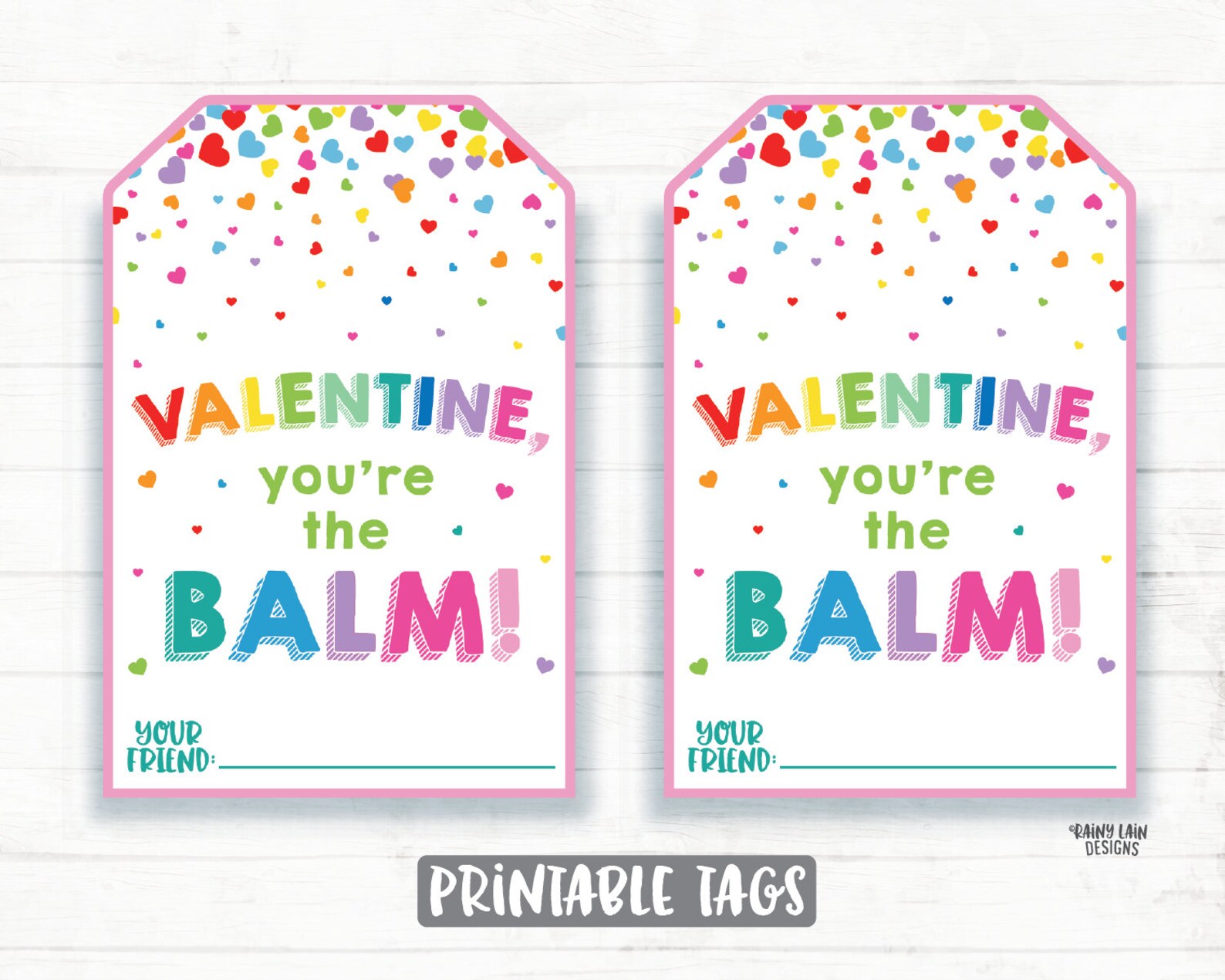 You're the Balm Valentine Lip Balm Valentine Tag | Etsy