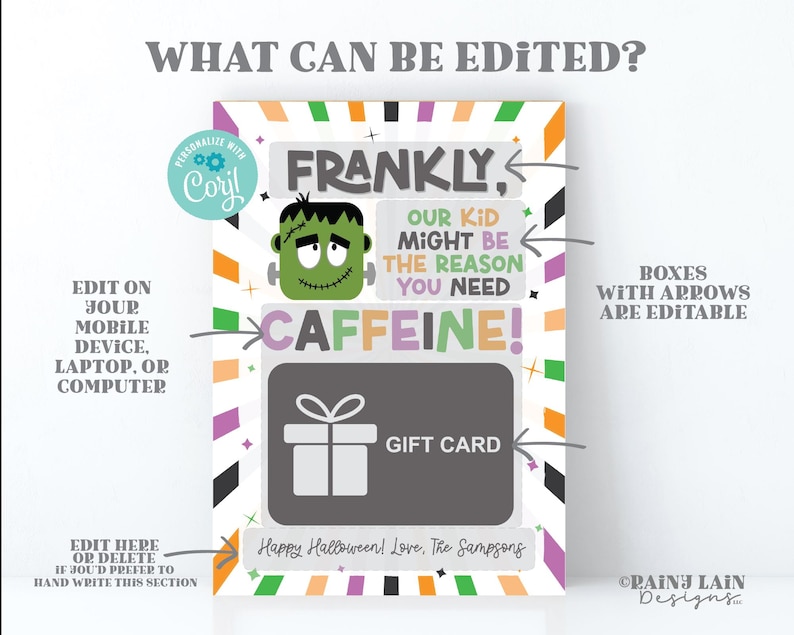 Frankly Our Kid Might Be the Reason You Need Caffeine, Editable ...