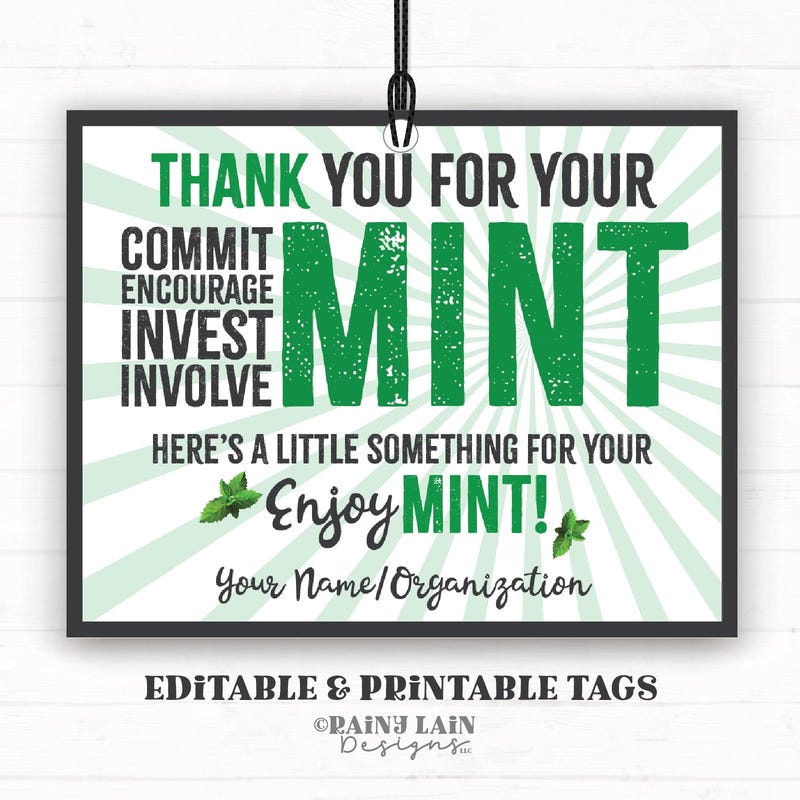 Thank You Volunteers Mints - Etsy