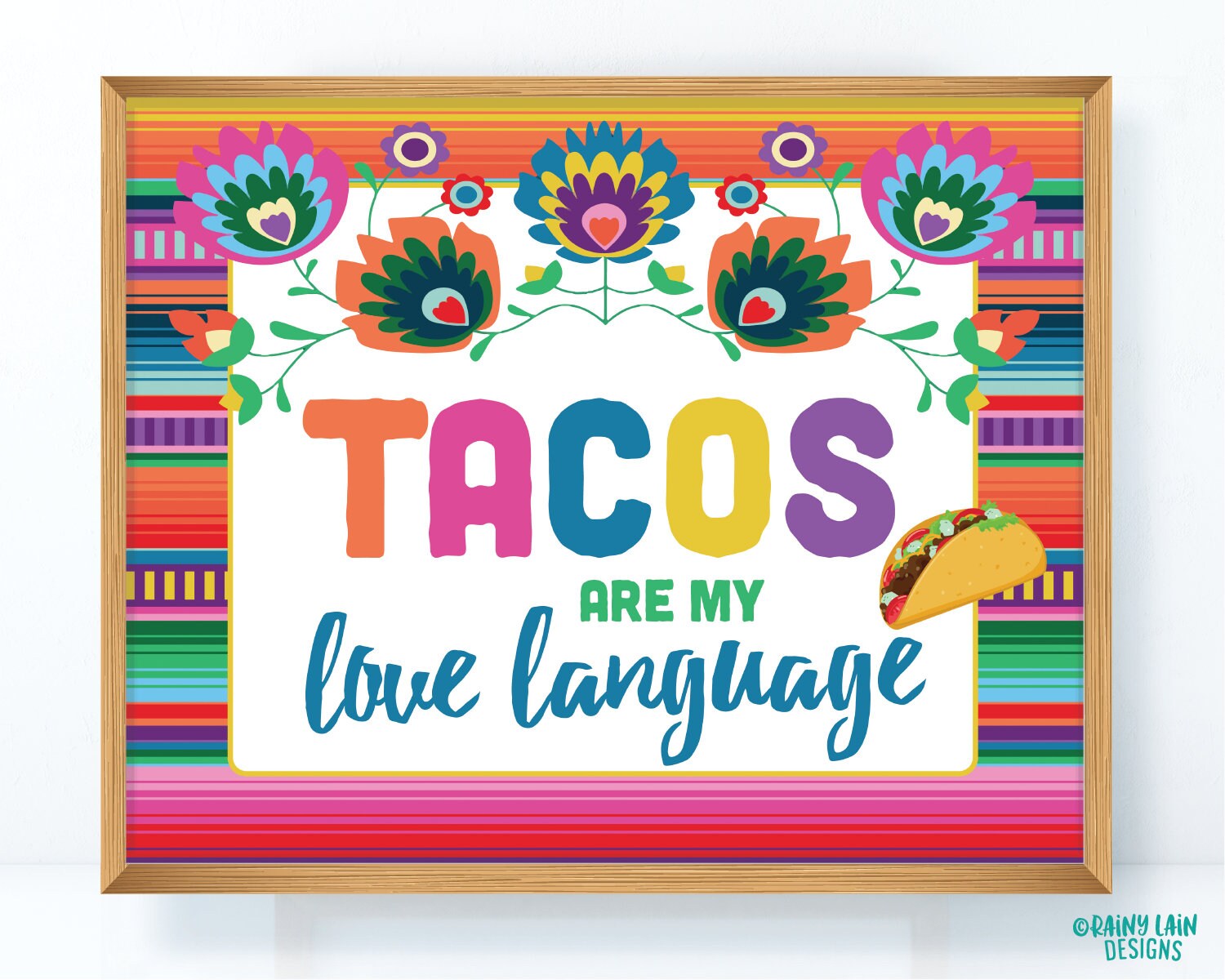 Tacos are my love language sign Tacos Sign Fiesta Signs | Etsy