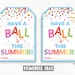 Have a Ball This Summer Tags, Beach Ball, Year End Tags, Bouncy Ball ...