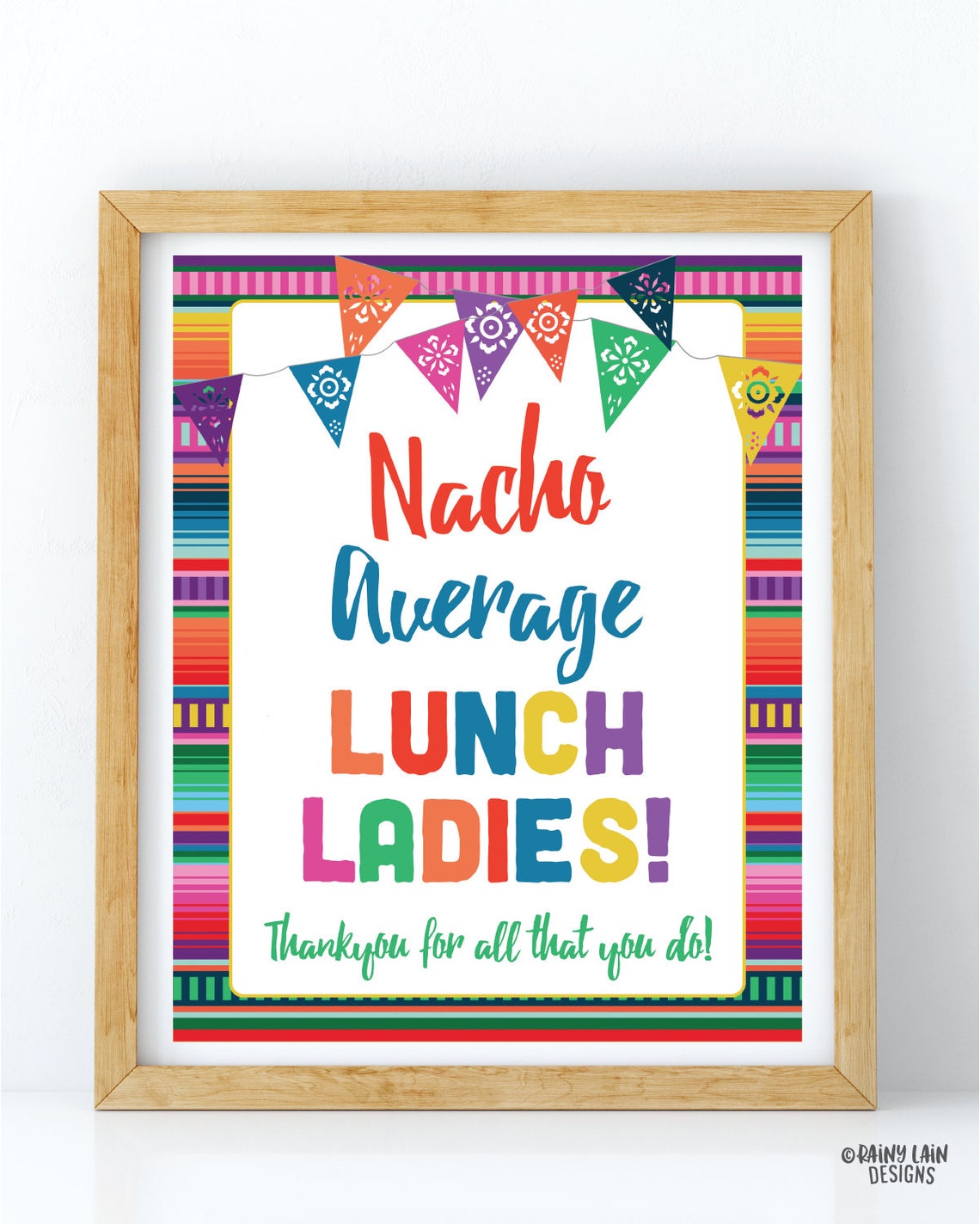 Nacho Average Lunch Ladies Sign Nacho Average Staff | Etsy