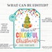 Have a Colorful Christmas Gift Tag Holiday Crayon Tag Markers Paint ...