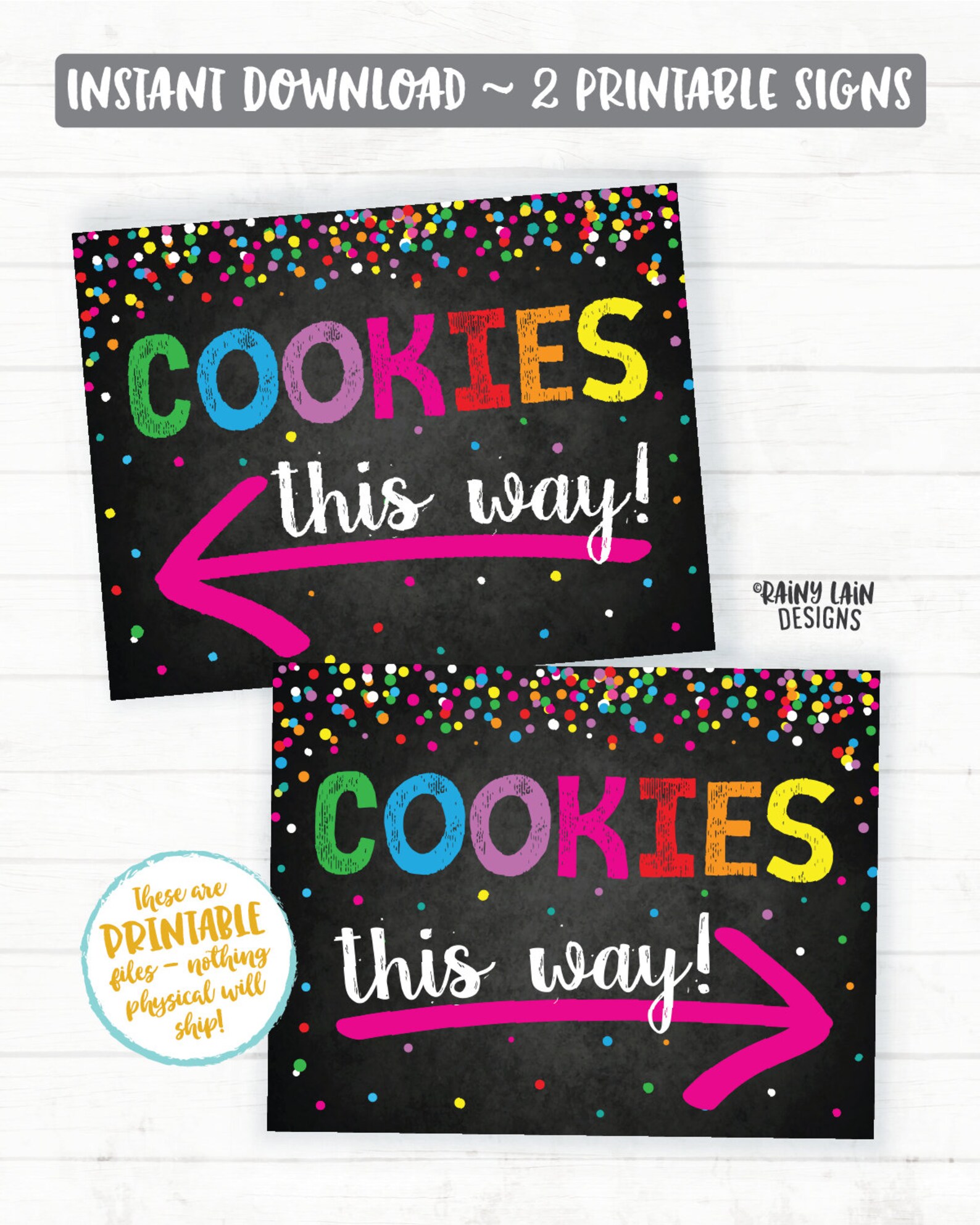 Cookie Booth Signs, Cookie Booth Printable, Cookie Sign, Cookie Booth ...