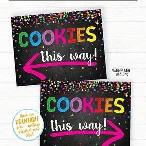 Cookie Booth Signs, Cookie Booth Printable, Cookie Sign, Cookie Booth ...