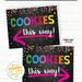 Cookie Booth Signs, Cookie Booth Printable, Cookie Sign, Cookie Booth ...