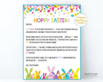 Editable Letter From the Easter Bunny Easter Bunny Letter Egg Hunt ...
