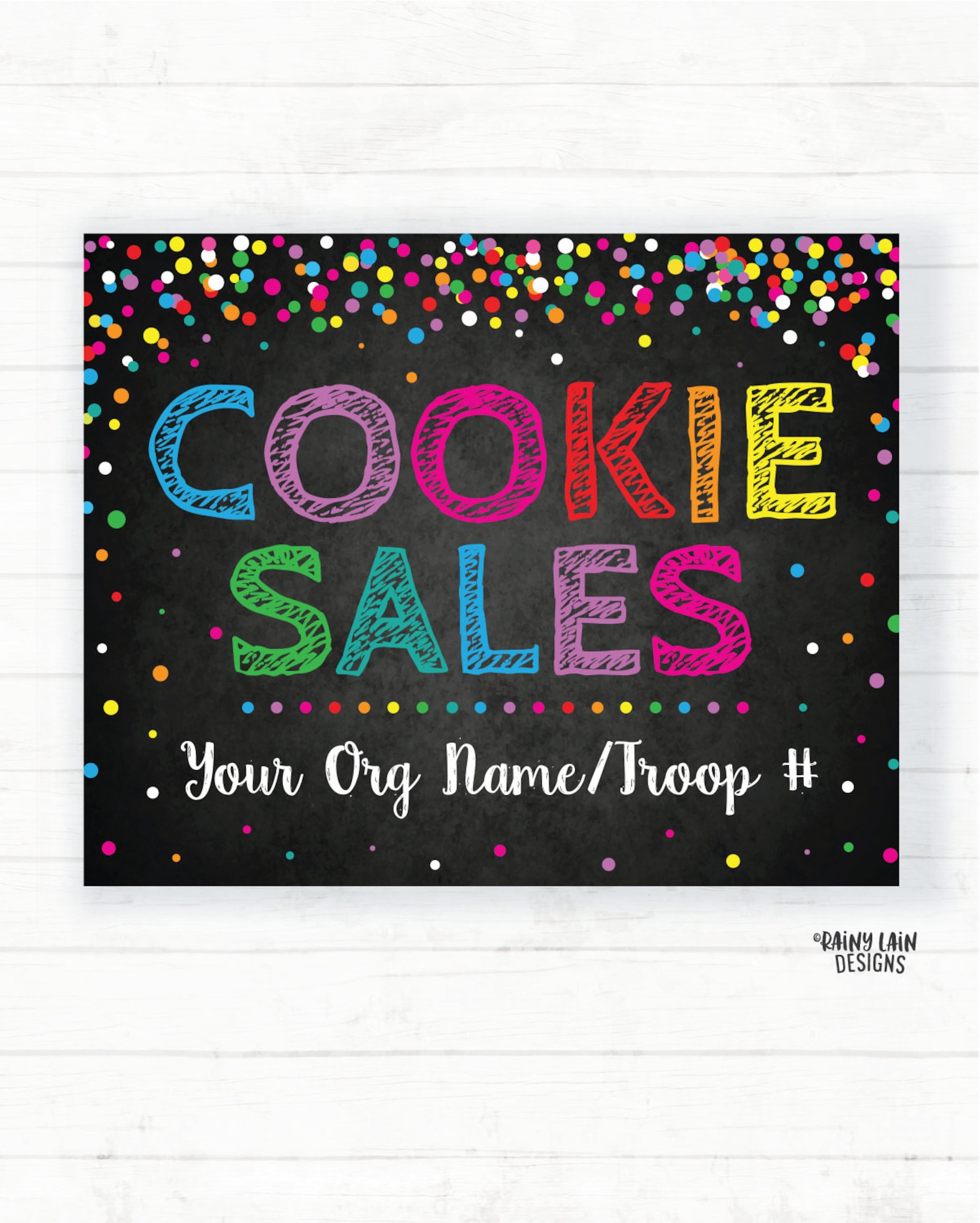 Custom Cookie Sales Sign Cookie Booth Printable Scout Cookie | Etsy