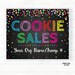 Custom Cookie Sales Sign Cookie Booth Printable Cookie Sign - Etsy