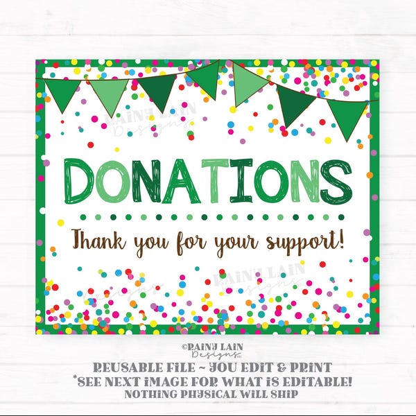 Donation Signs - Etsy