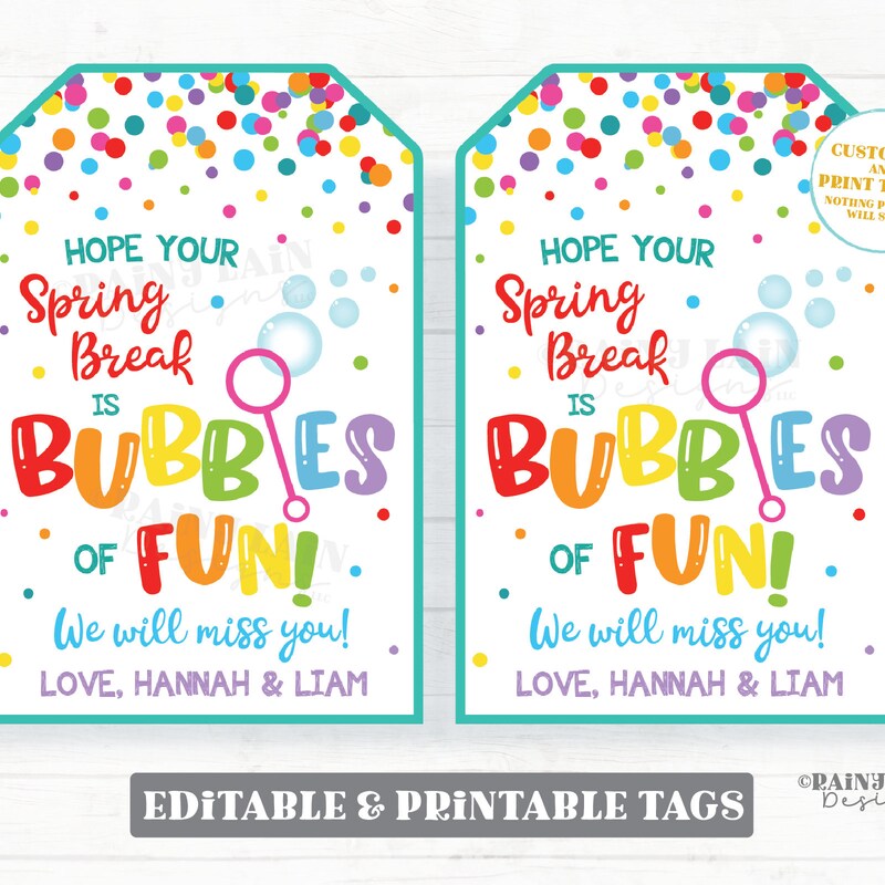 Bubbles Tag - Etsy