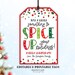 Spice up Your Holiday Tag, Editable Christmas Gift Template, Seasonings ...