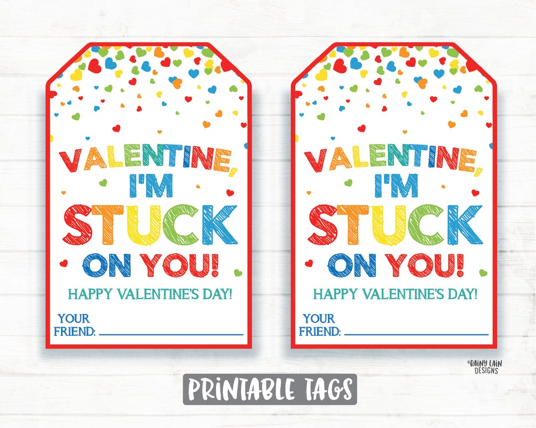 Valentine I'm Stuck on You, Stickers Valentine Sticky Hand Valentine ...