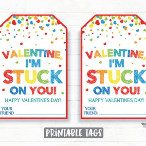 Valentine I'm Stuck on You, Stickers Valentine Sticky Hand Valentine ...