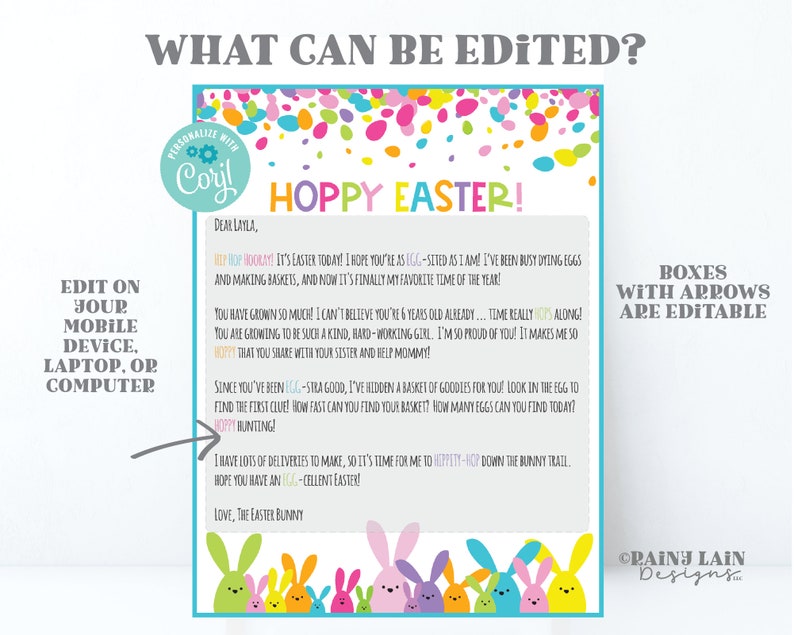 Easter Scavenger Hunt Easter Bunny Letter From the Easter - Etsy