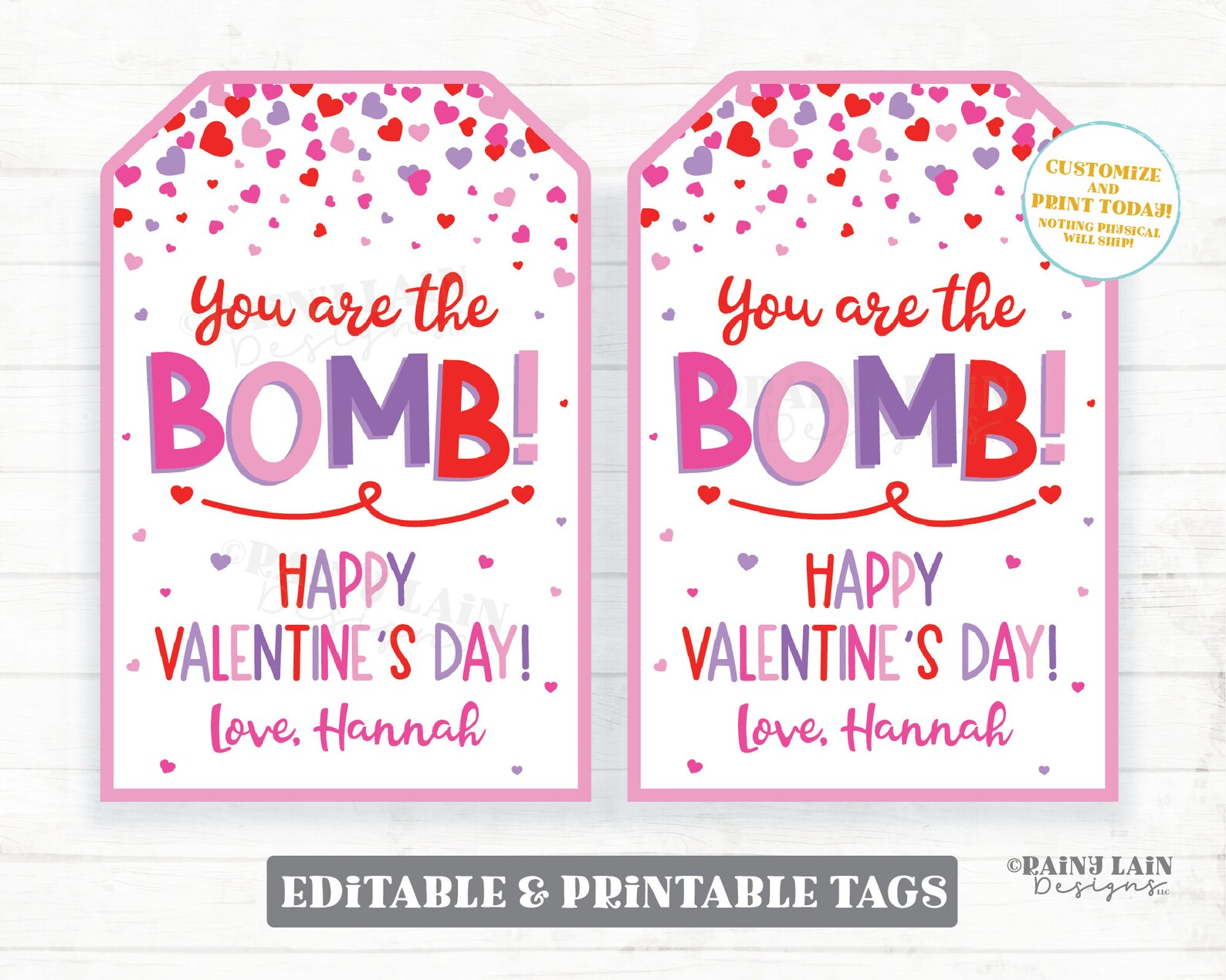 Valentine You're the Bomb You Are the Bomb Tag Bath Cocoa - Etsy