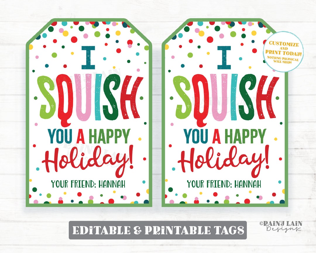 Squish You a Happy Holiday Squishy Toy Squishies Christmas Gift ...