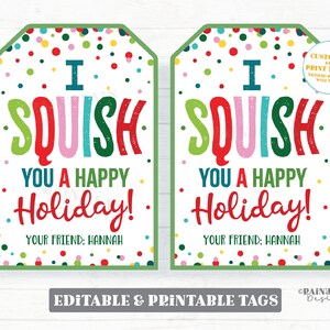 Squish You a Happy Holiday Squishy Toy Squishies Christmas Gift ...