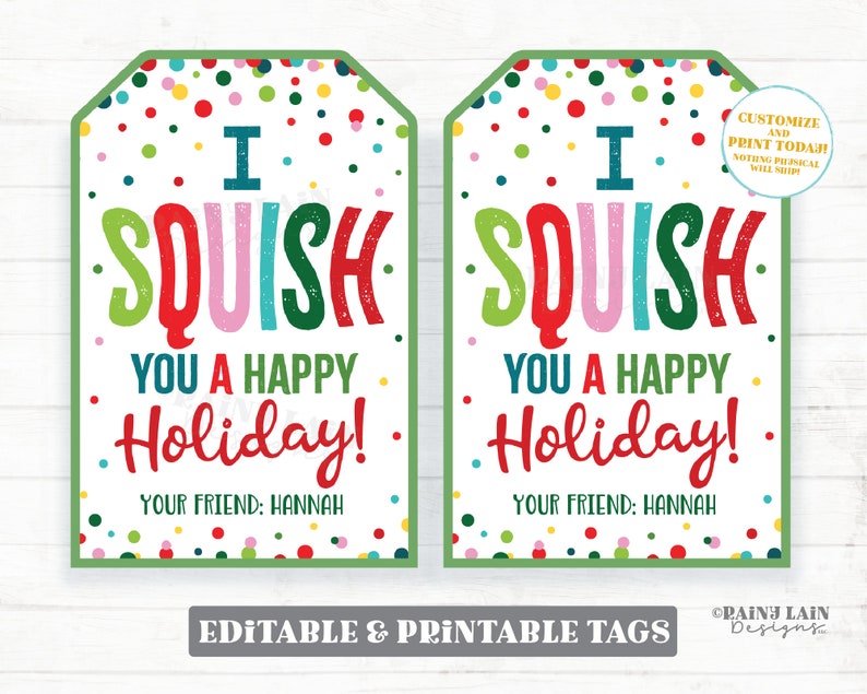 Squish You a Happy Holiday Squishy Toy Squishies Christmas Gift ...