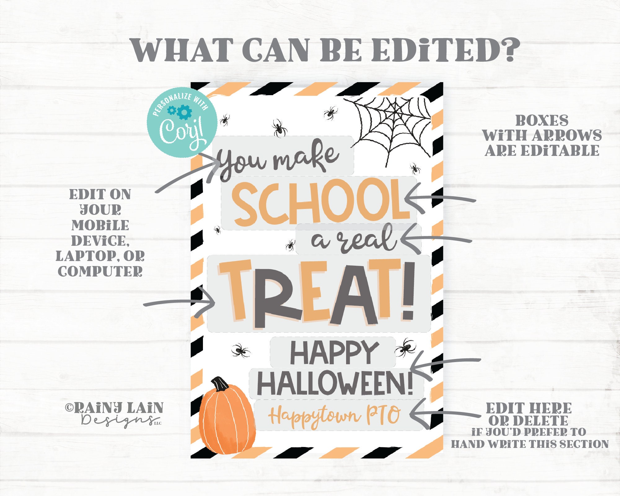 Halloween Gift Tag You Make School a Real Treat From Teacher to Student ...